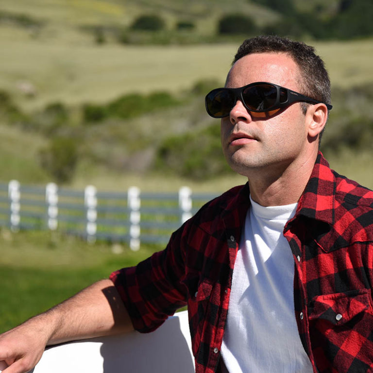 Slim Line (M) Black Polarised Amber - Cocoons Fitovers UK