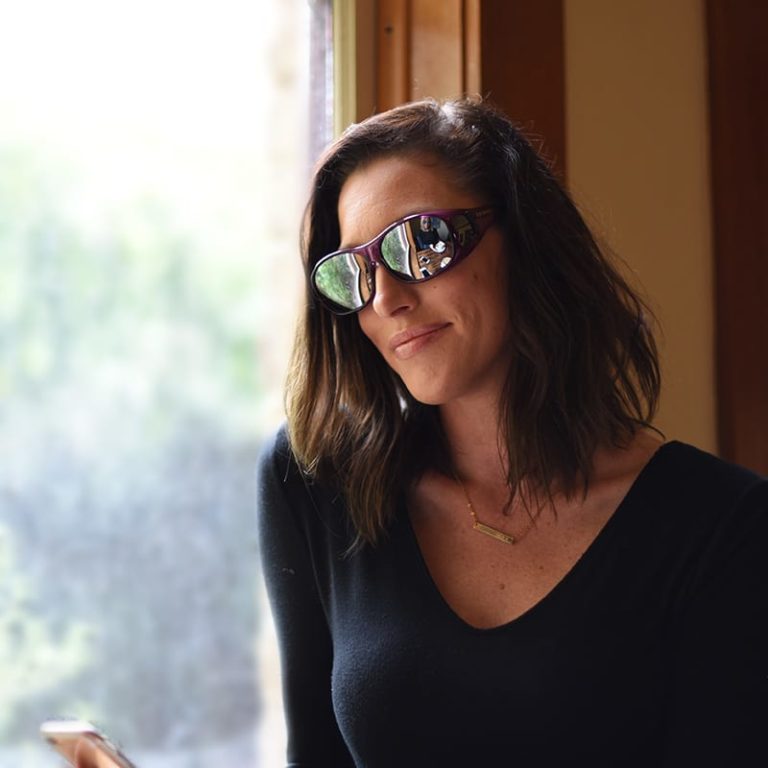 Slim Line (M) Amethyst Polarised Silver Mirror - Cocoons Fitovers UK